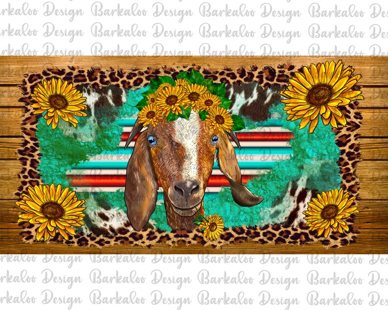 Western Boer Goat License Plate Png Sublimation Design Serape - Etsy