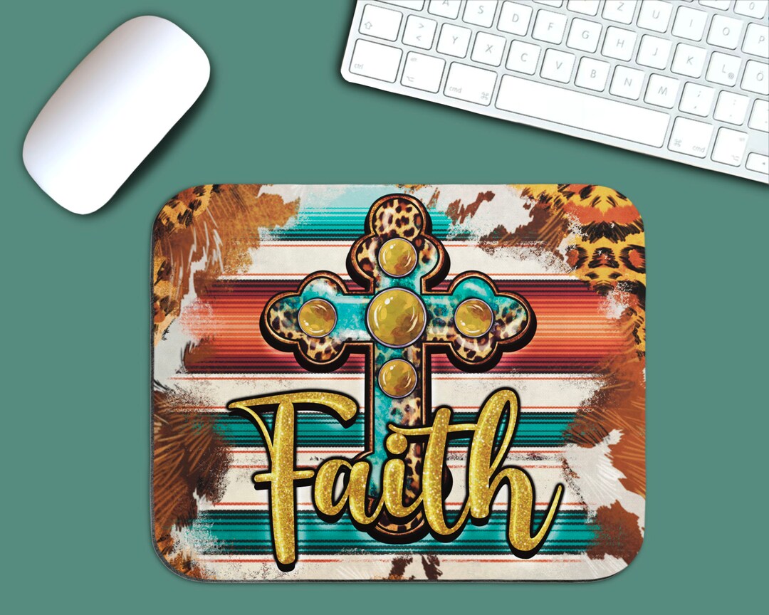 Faith With Cross Mouse Pad Sublimation Design, Western Cross Png, Faith ...