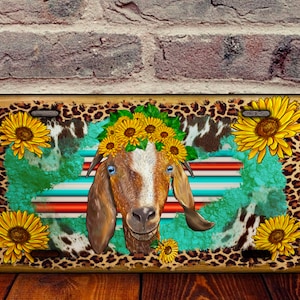 Western Boer Goat License Plate Png Sublimation Design, Serape License ...