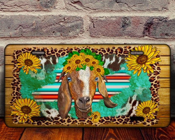 Western Boer Goat License Plate Png Sublimation Design Serape | Etsy