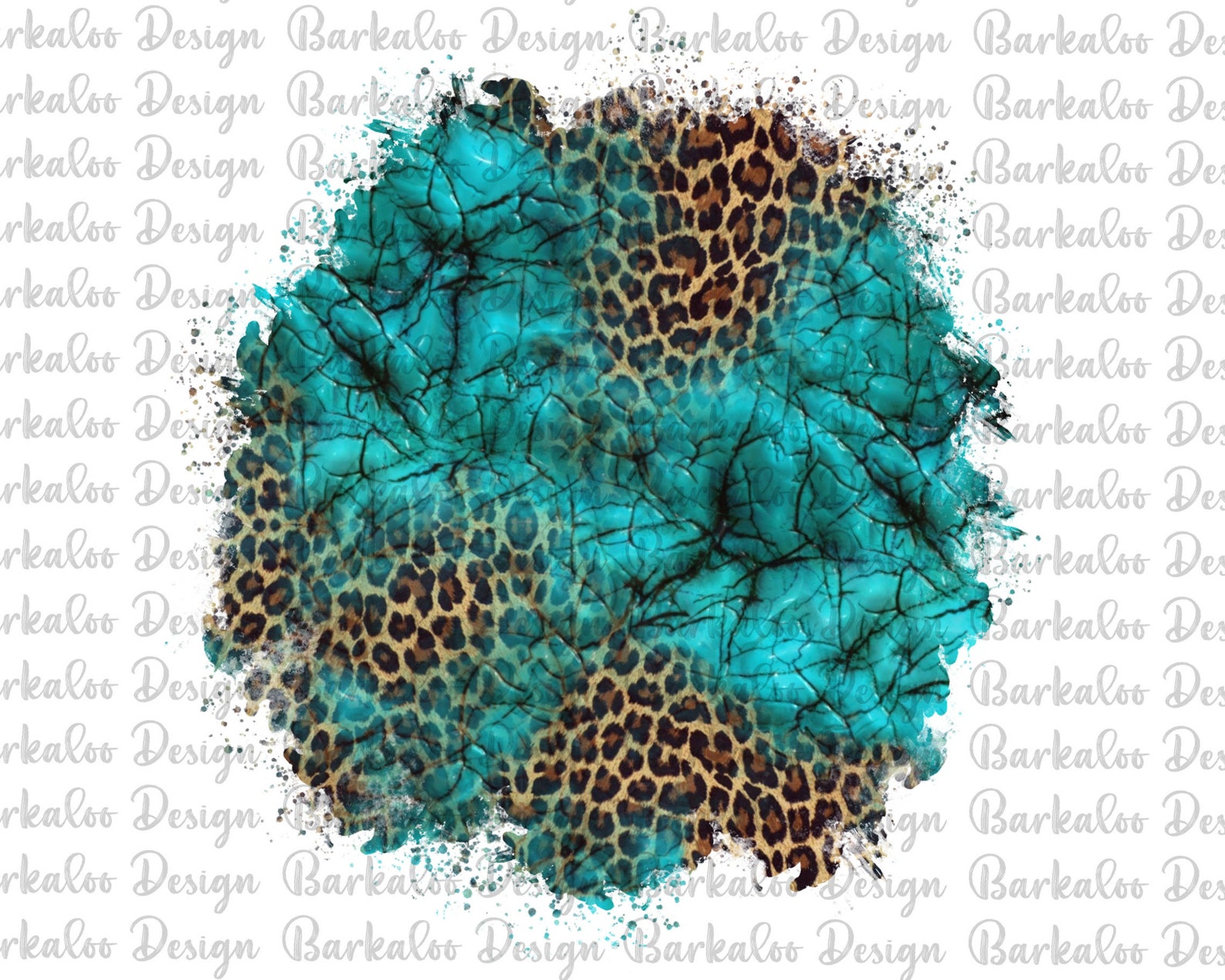 Leopard Turquoise Patch PNG Bundle Sublimation Design Western - Etsy