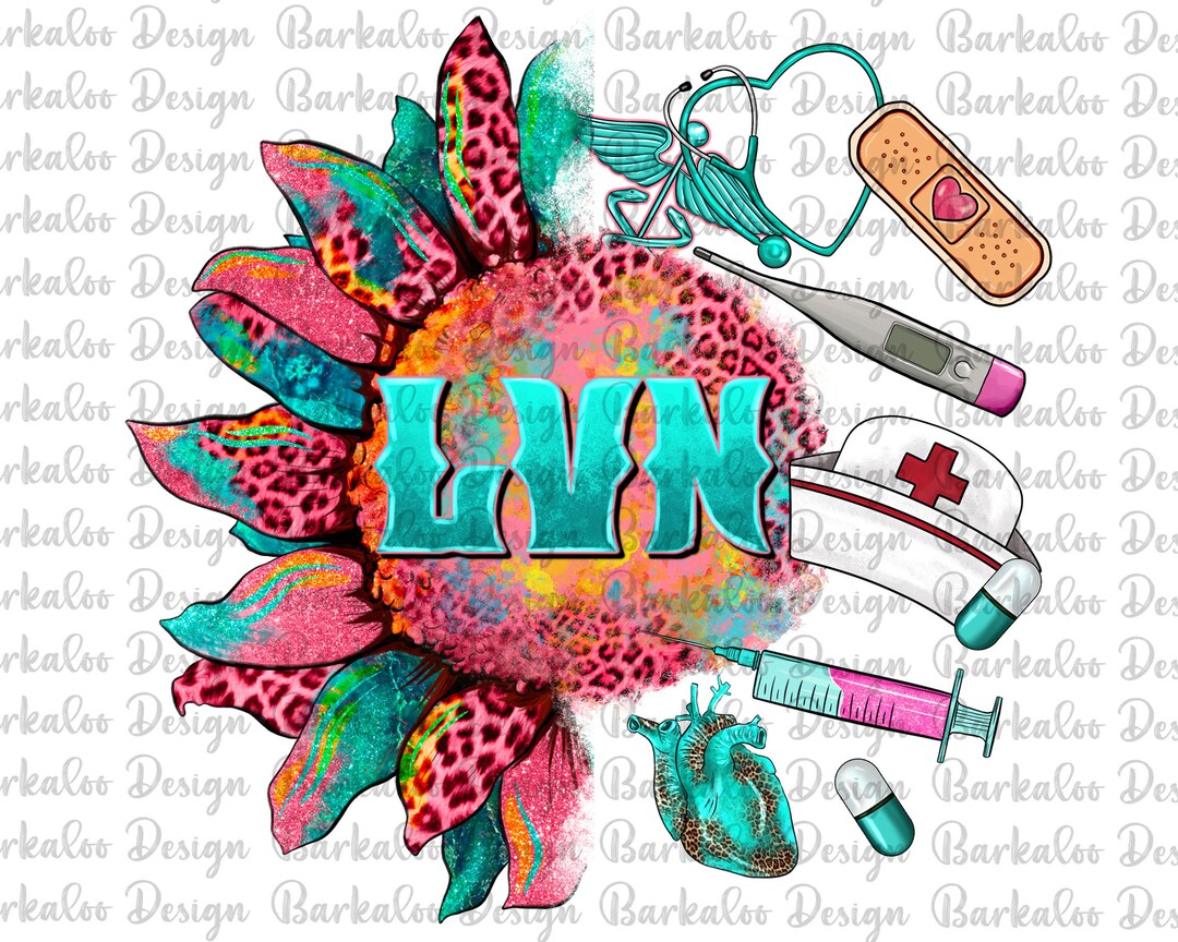 Western Sunflower Licensed Vocational Nurse Png Sublimation Design ...