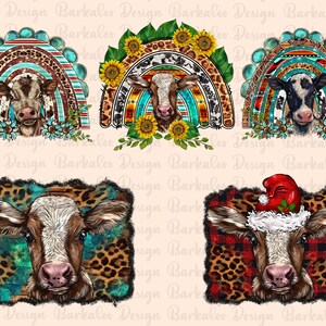 Western Calf Design Bundle 23 PNG Files, Background Bundle Png, Western ...
