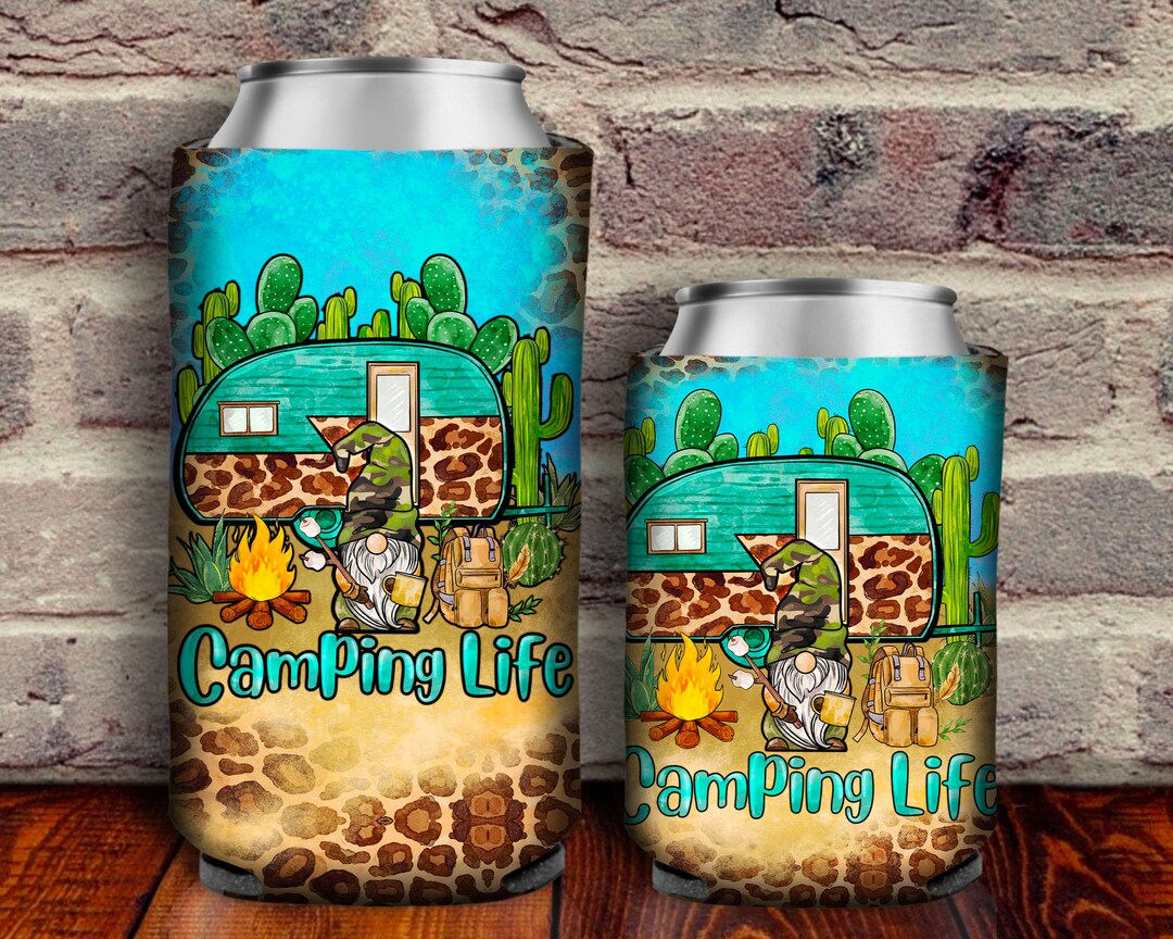 Western Camping Life Can Cooler Png Sublimation Design,camo Camping ...