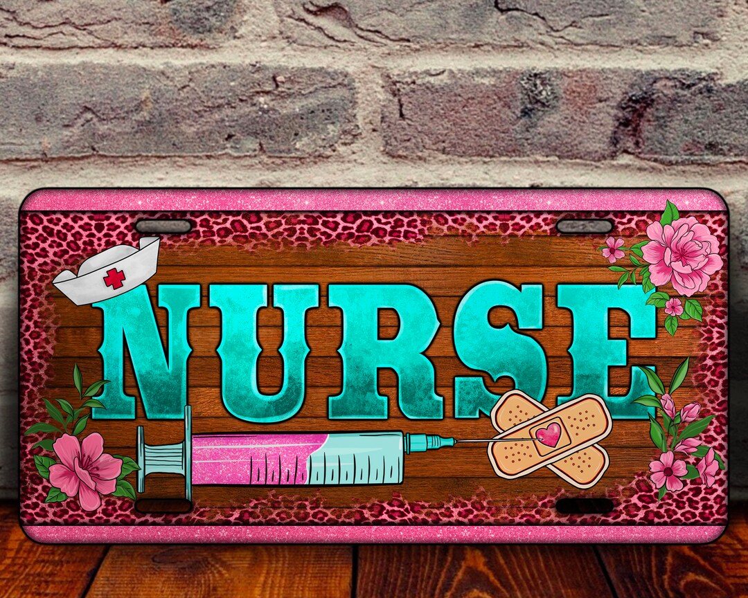 Western Nurse and Needle License Plate Sublimation Design,nurse License ...