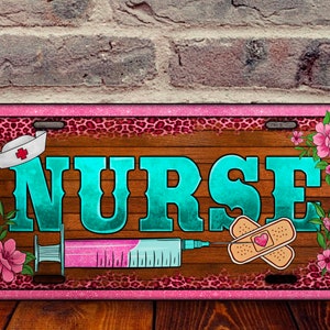 Western Nurse and Needle License Plate Sublimation Design,nurse License ...