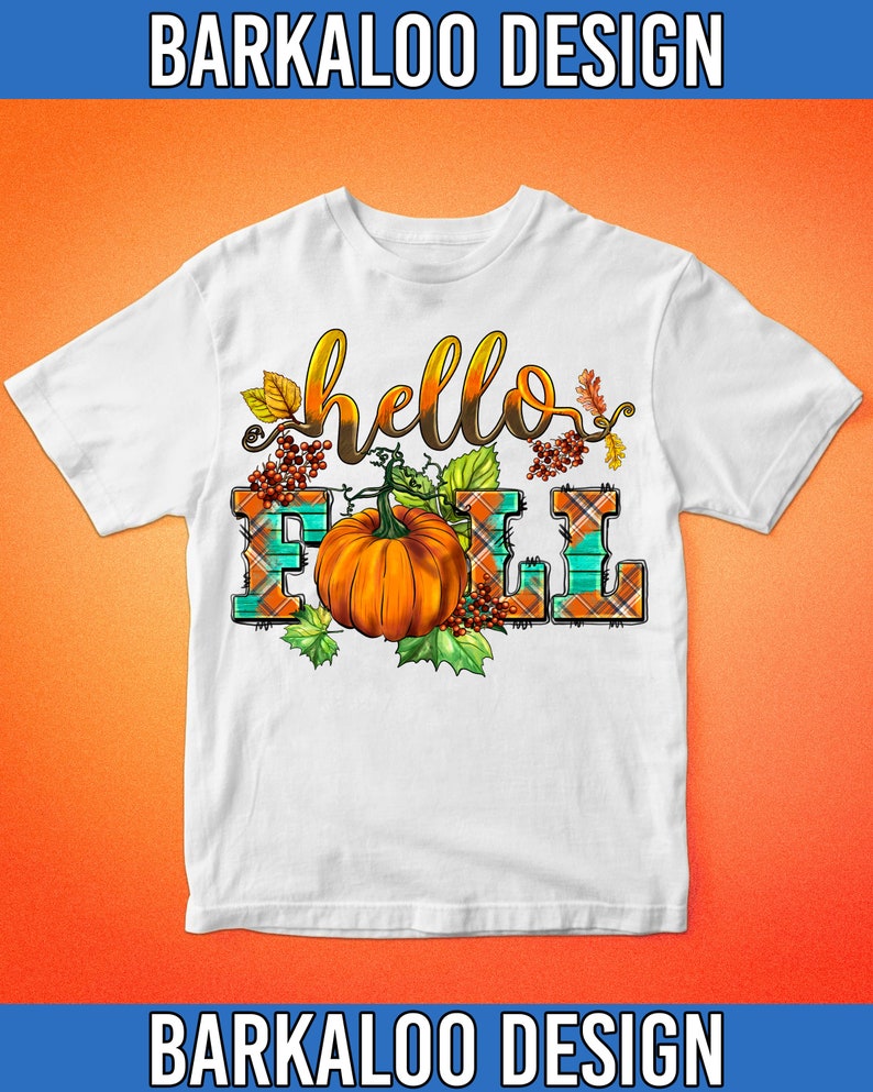 Hello Fall Pumpkin Png Sublimation Design Hello Fall Png - Etsy