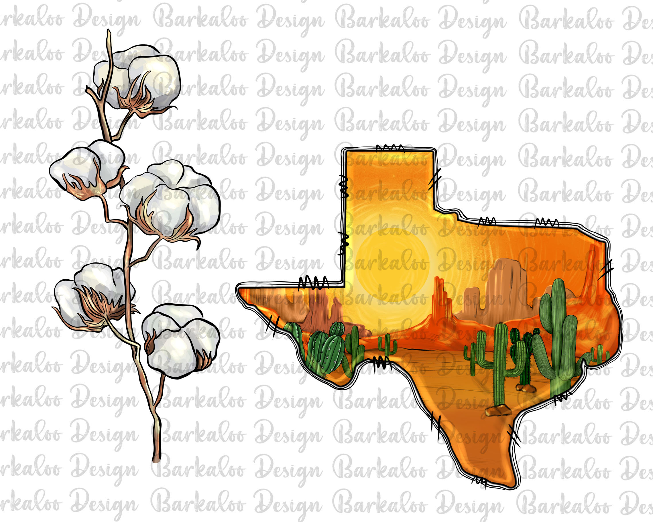 Texas Png Sublimation Design Bundle, Hand Drawn Texas Digital Clipart ...