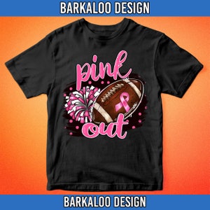 Pink Out Football Png Sublimation Design Download, Cancer Awareness Png ...