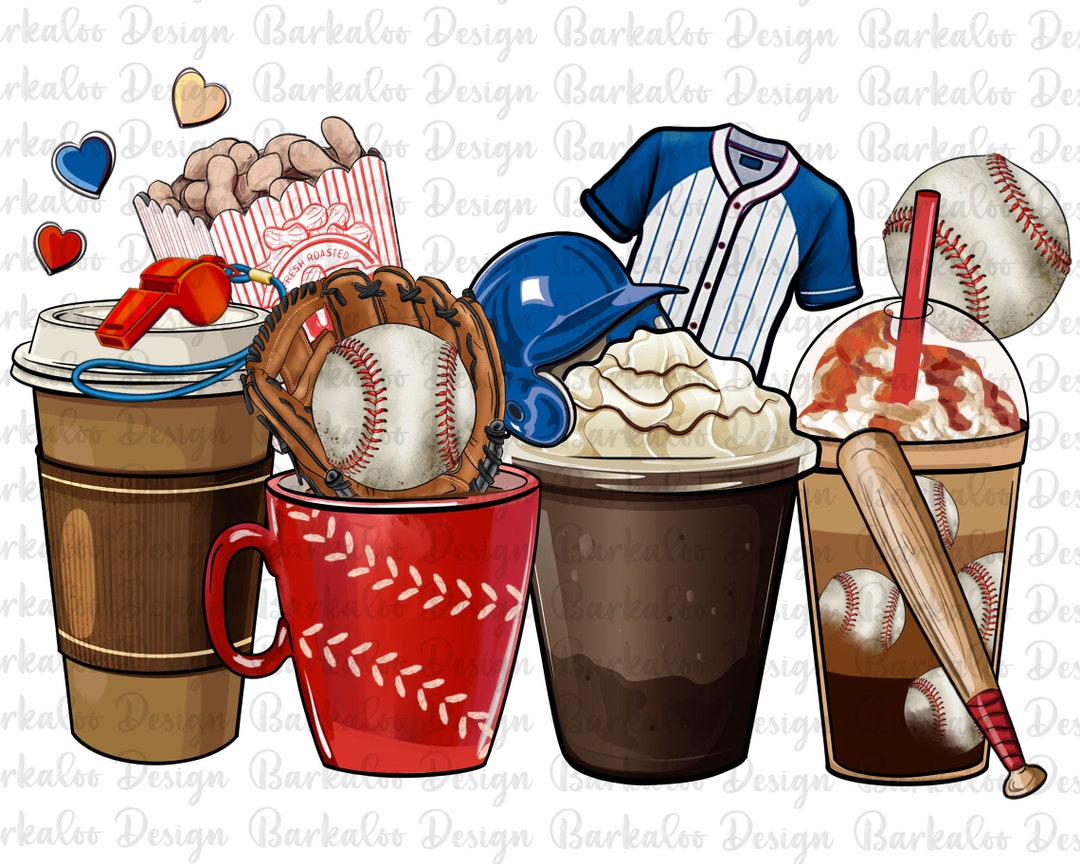 Baseball Coffee Cups Png Sublimation Design Download, Baseball Ball Png ...