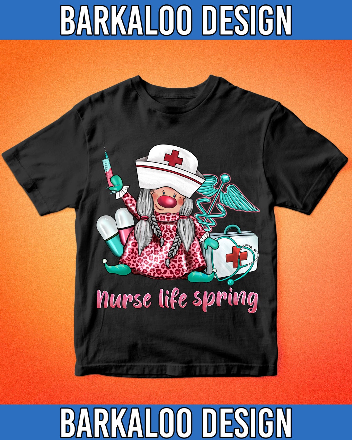 Nurse Life Spring Png Sublimation Design Nurse Gnome Png | Etsy