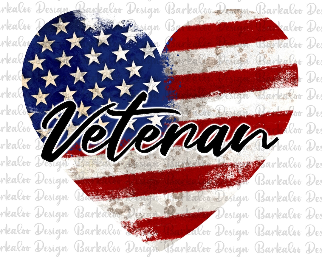 Veteran Heart American Flag Png Sublimation Design, Veteran Png ...