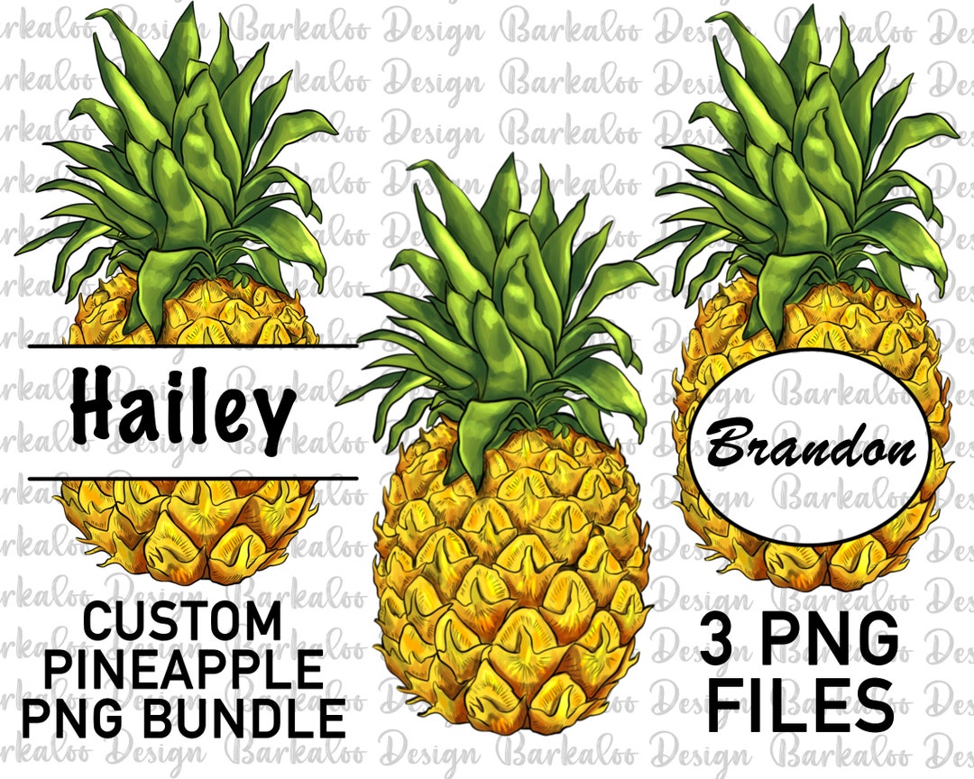 Custom Pineapple Png Sublimation Design Bundle, Hand Drawn Pineapple ...