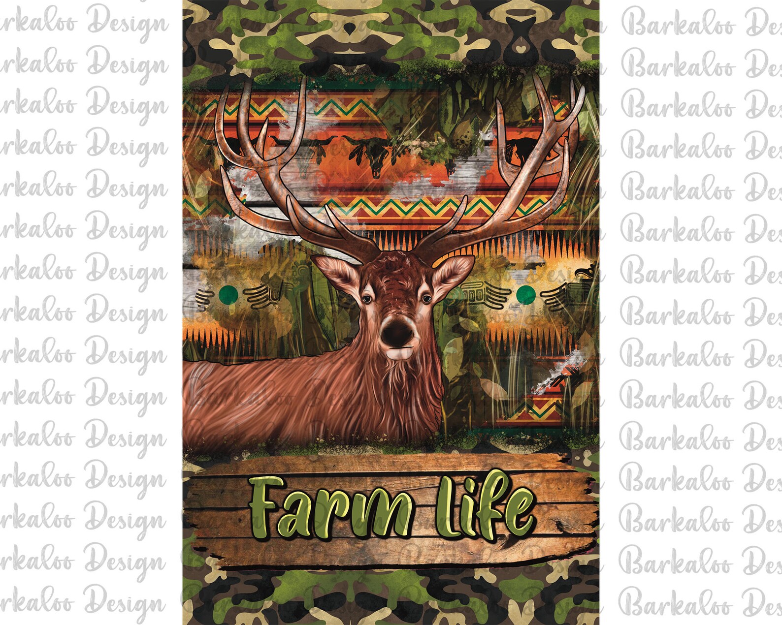 Personalized Custom Deer Garden Flag Png Sublimation Design, Farm Life ...
