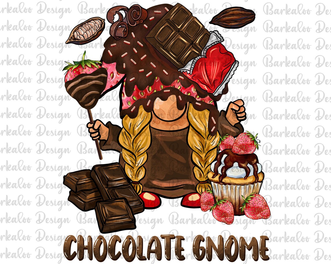 Chocolate Gnome Png Sublimation Design Hand Drawn Gnome Png - Etsy