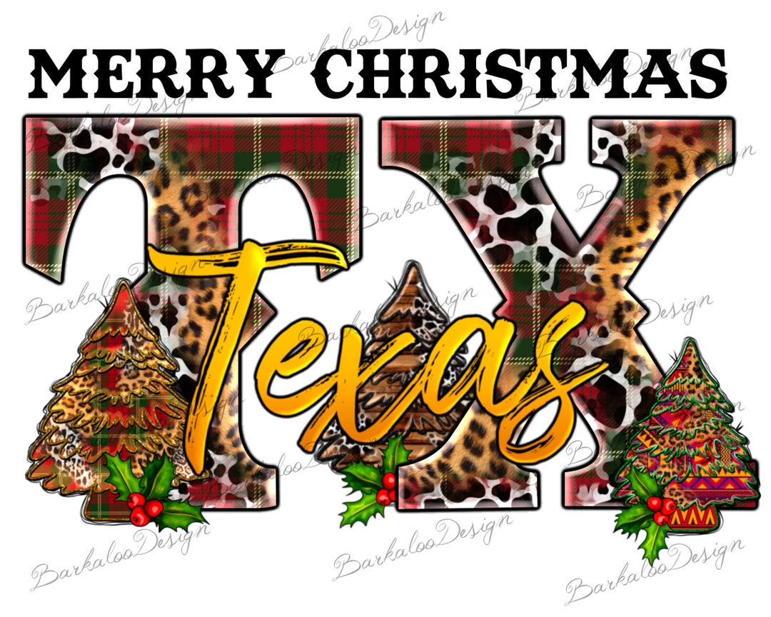 TX Texas Merry Christmas Png Sublimation Design, Merry Christmas Png ...