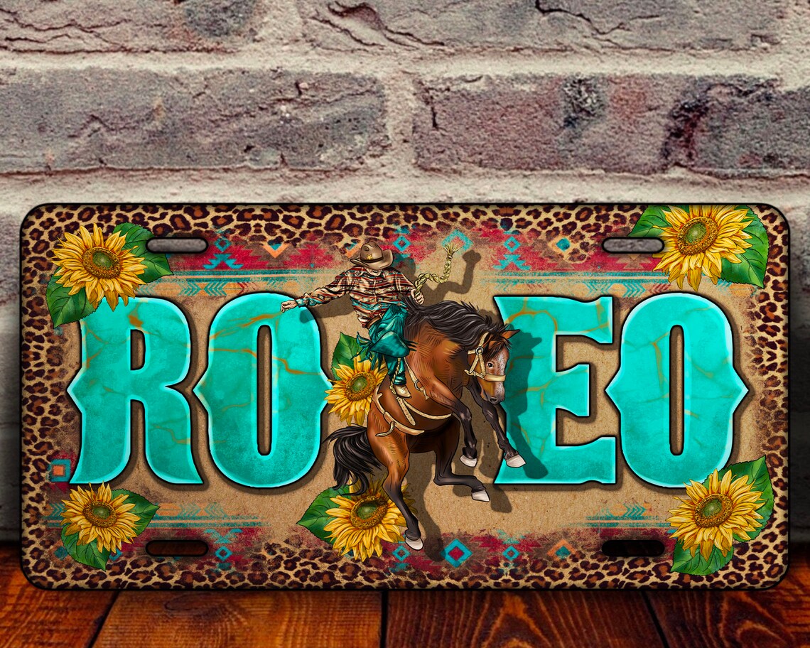 Western Rodeo License Plate Png Sublimation Design,rodeo License Plate ...