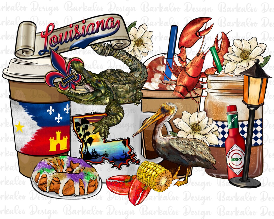 Louisiana Coffee Cups Png Sublimation Design Download, Louisiana State ...