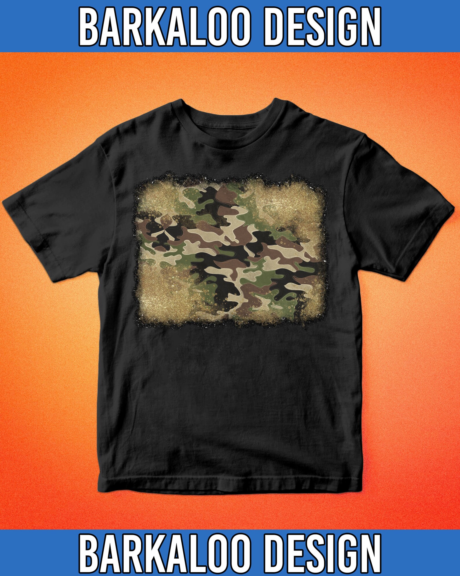 Camouflage Gold Glitter Background PNG Sublimation Design - Etsy