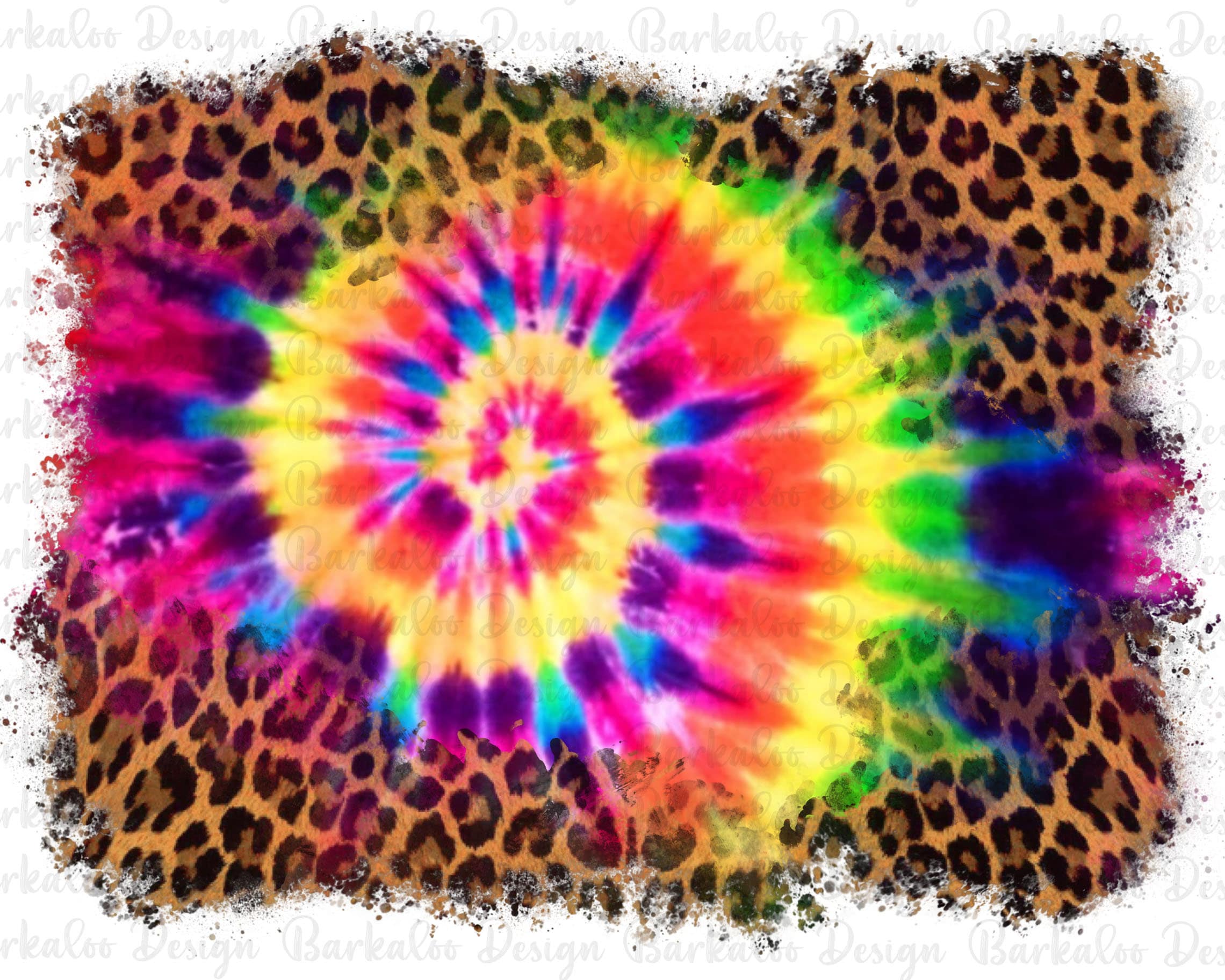 Leopard Tie Dye Background PNG Sublimation Design Western - Etsy