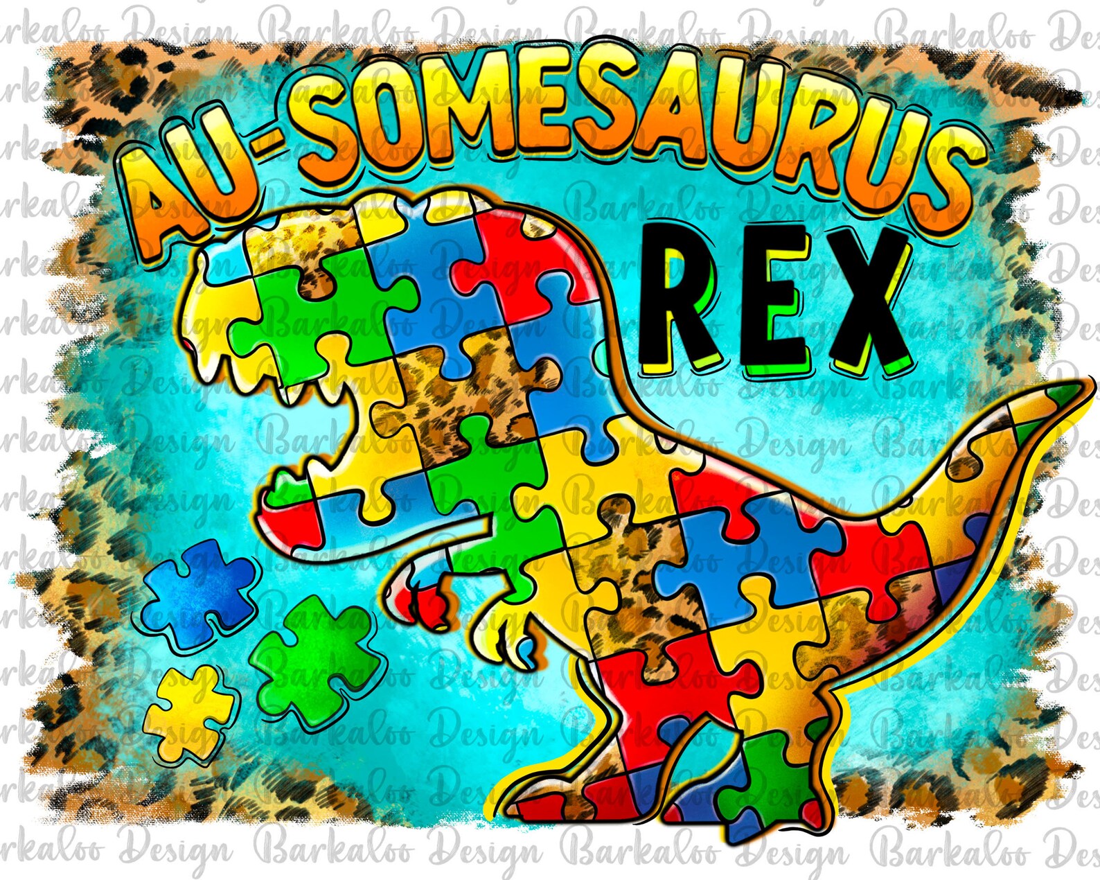 Au-somesaurus Rex Png Sublimation Design, Autism Dinosaur Png, Autism ...