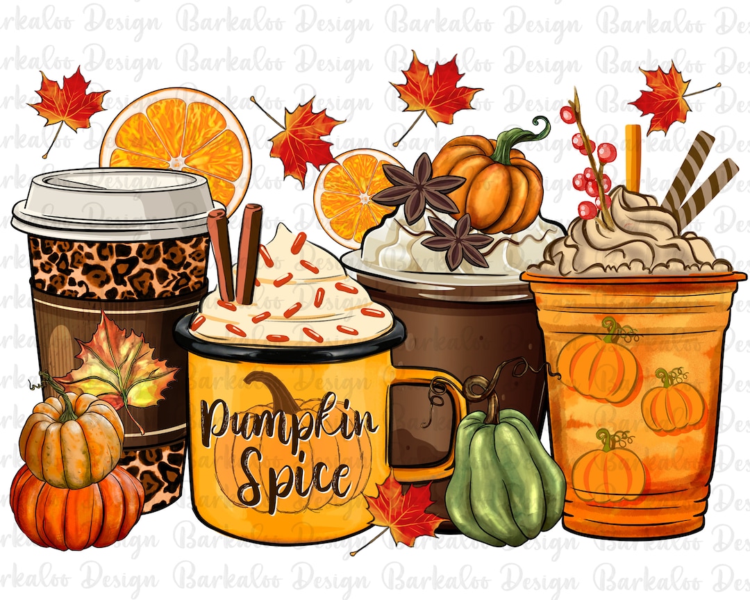 Fall Coffee Cups Png Sublimation Design Download, Fall Vibes Png, Fall ...