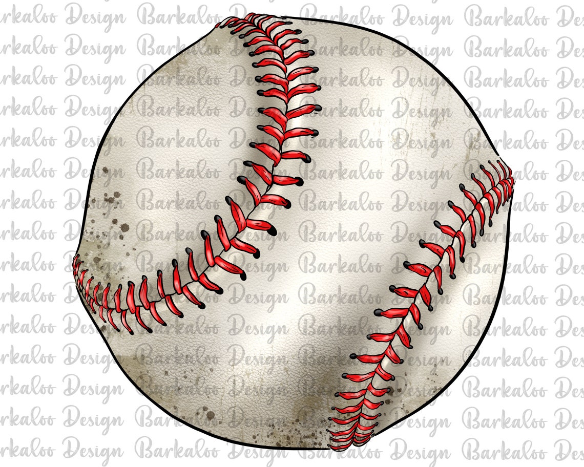 Baseball Ball Png Sublimation Design, Hand Drawn Baseball Ball Png ...