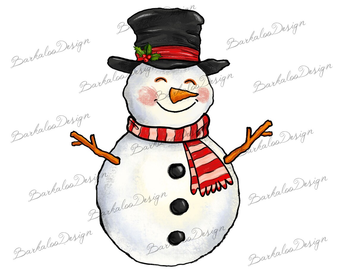 Christmas Snowman PNG Sublimation Design Snowman PNG - Etsy