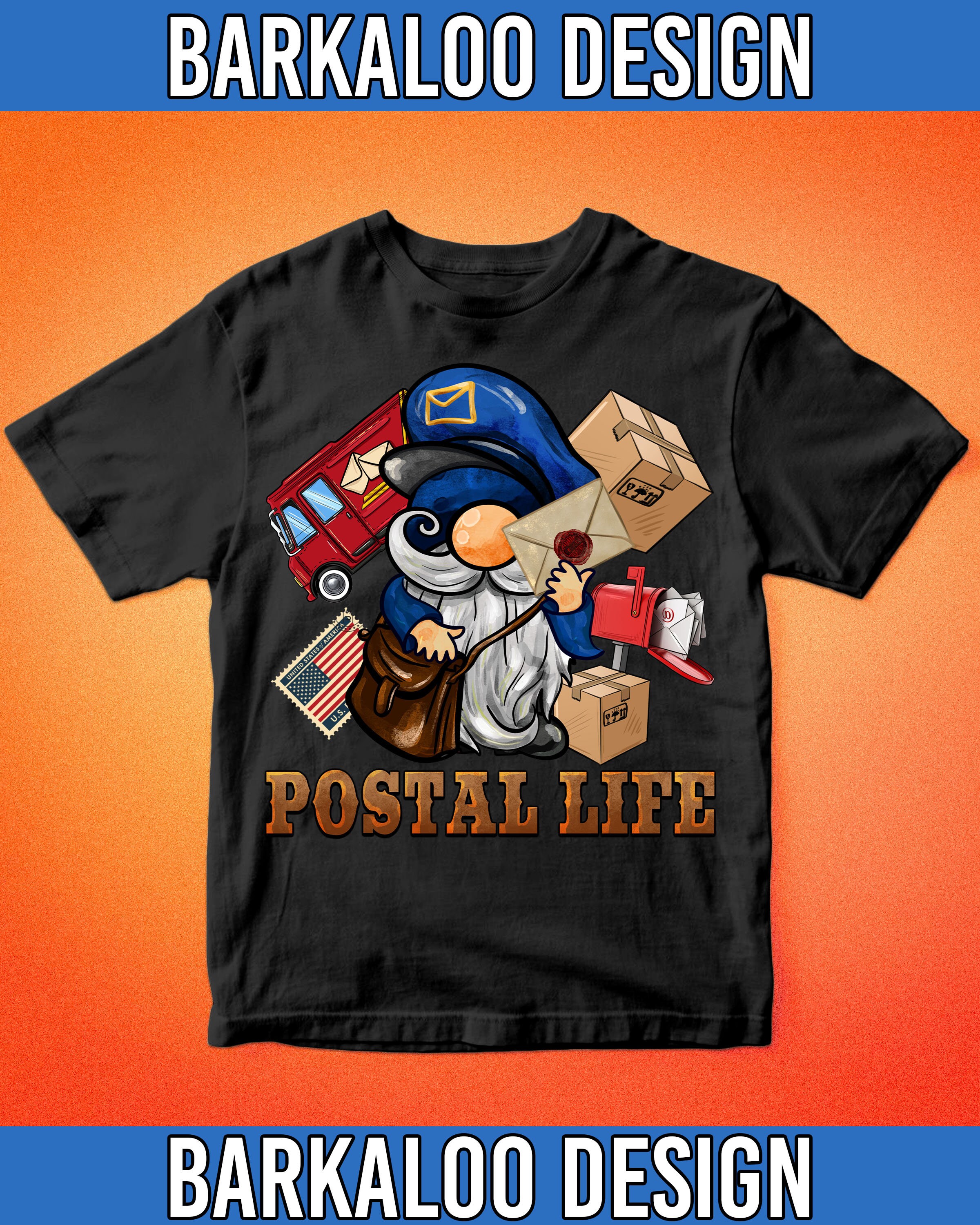 Postal Life Gnome Png Sublimation Design Hand Drawn Gnome - Etsy
