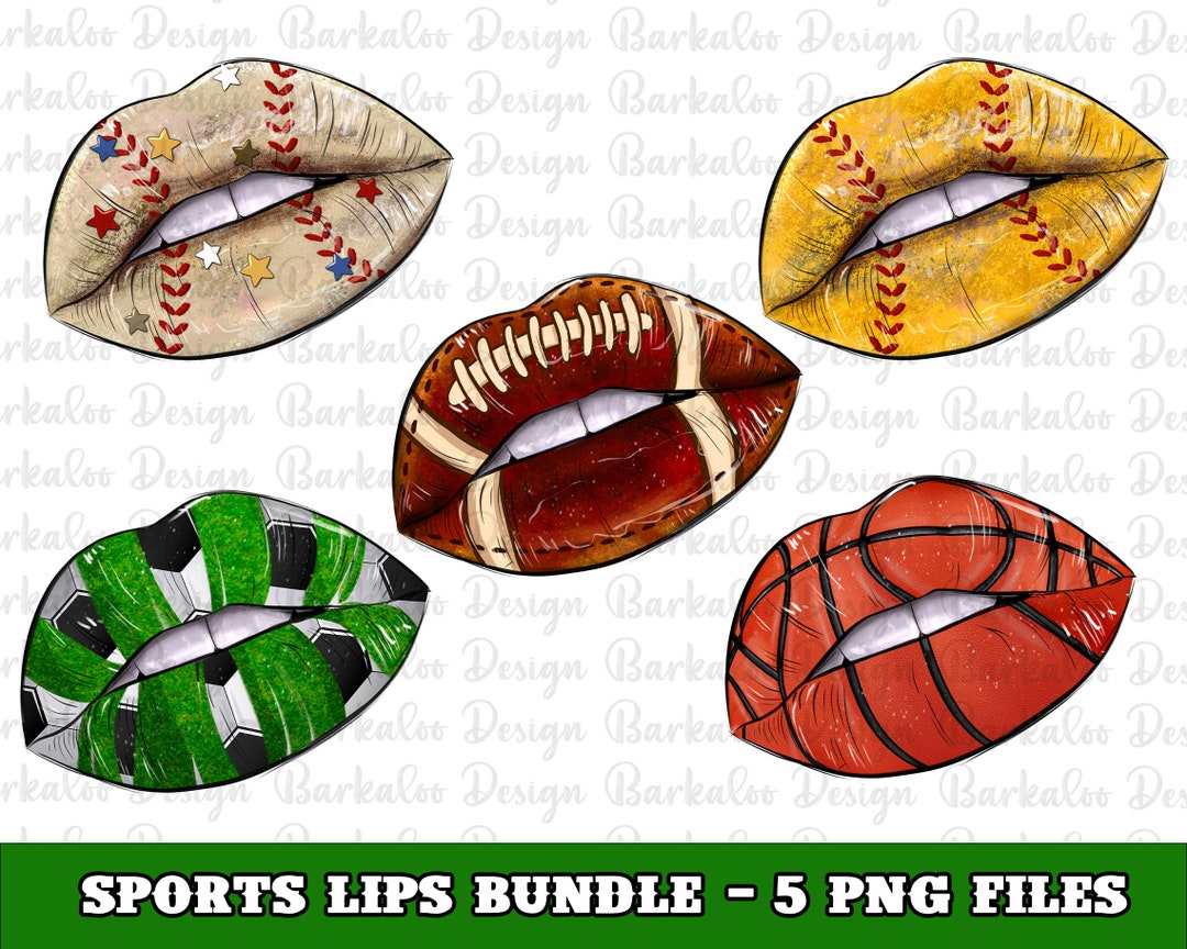 Sports Lips Png Sublimation Design Bundle, Sports Bundle Png, Lips ...