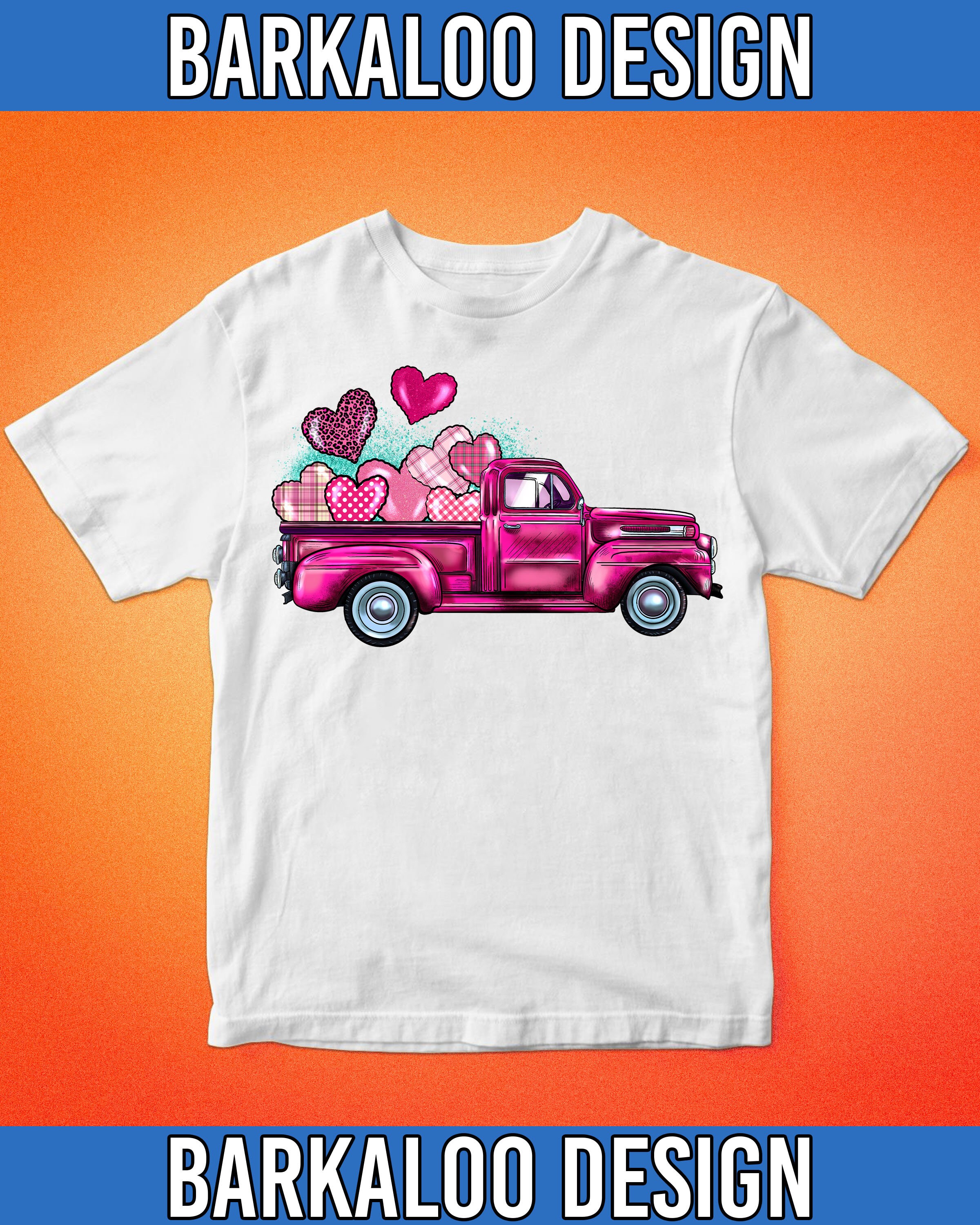 Loads of Love Valentines Day Retro Pink Truck Sublimation - Etsy