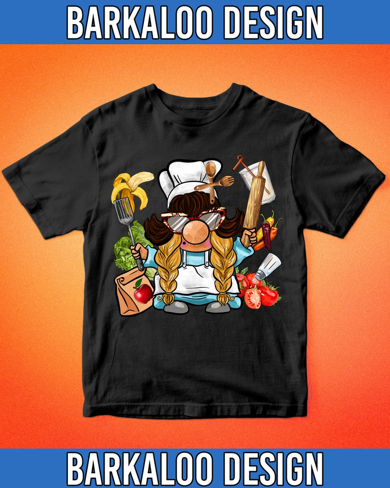 Lunch Lady Gnome Png Sublimation Design, Hand Drawn Gnome Png, Lunch ...