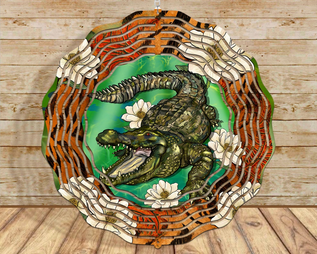 Alligator Wind Spinner Png Sublimation Design, Western Wind Spinner Png ...