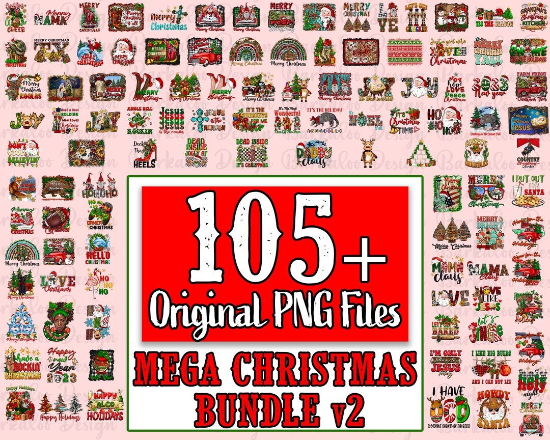 MEGA Christmas Bundle 109 PNG Files, Christmas Bundle Png, Mega Bundle Png, Mega Christmas ...