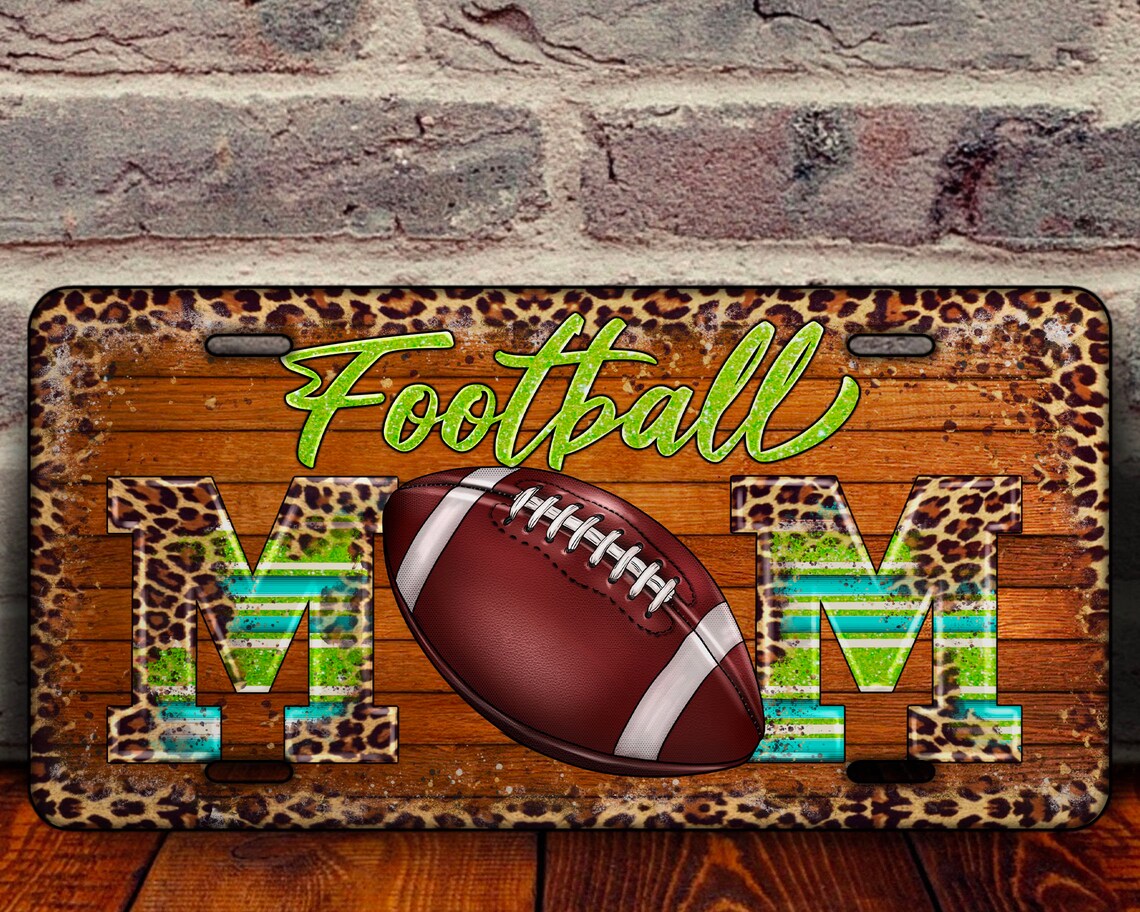 Western Football Mom Png License Plate Sublimation Design | Etsy