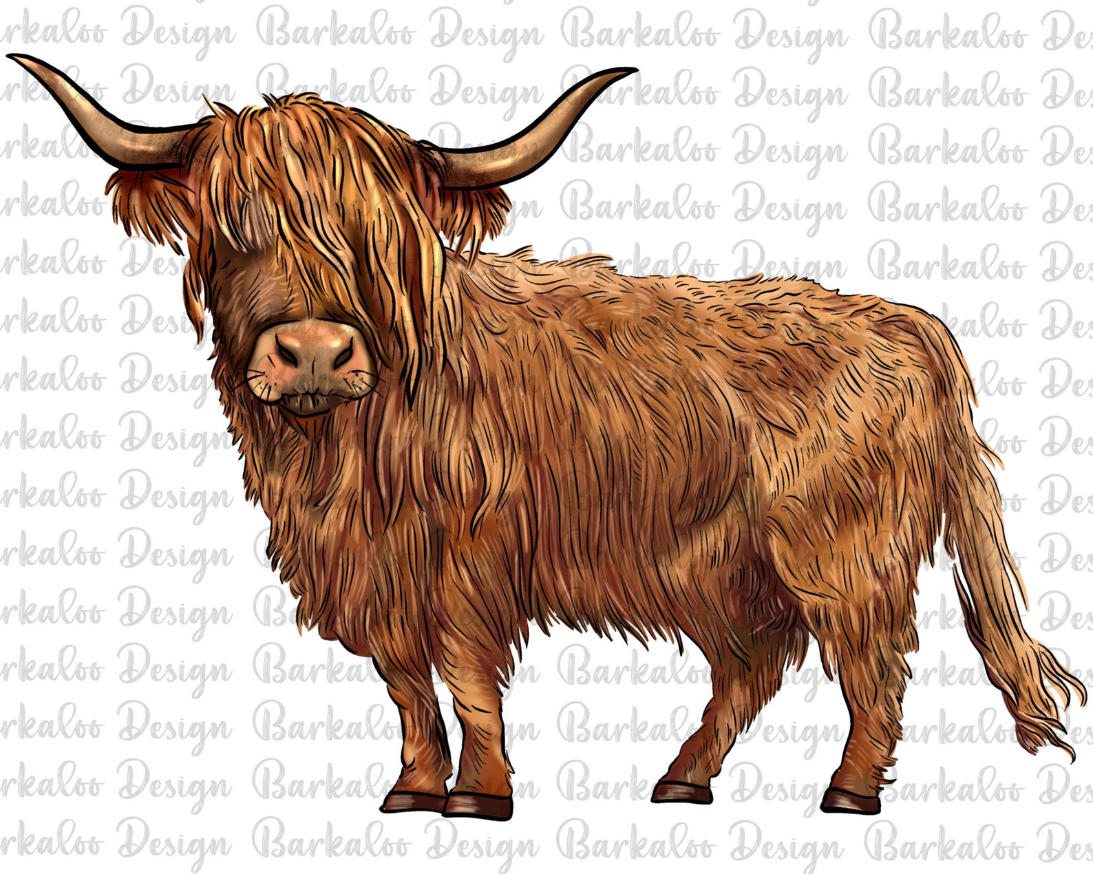 Western Cow PNG Sublimation Design Hand Drawing Cow Png Cow - Etsy