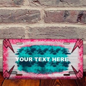 Western Pink Glitter License Plate Sublimation Design Download, Pink ...