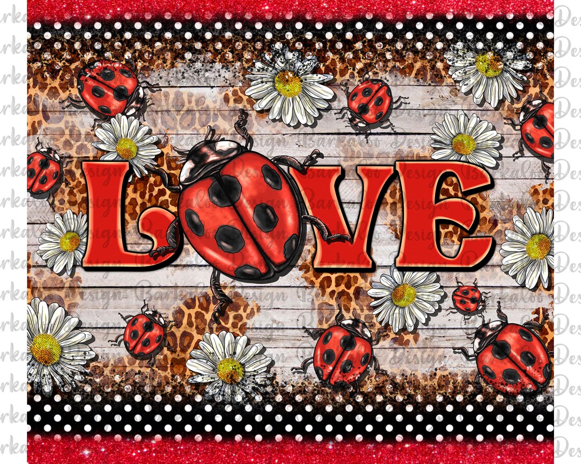 Western Love Ladybug With Dots Tumbler Png Sublimation - Etsy