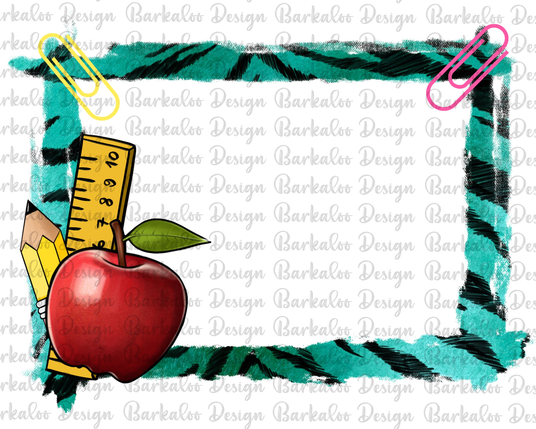 Teacher Apple Border