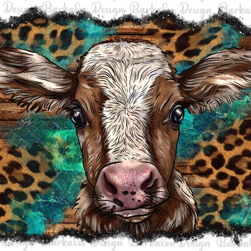 Cowhide Wood Barn Turquoise Background Calf Png Baby Calf - Etsy