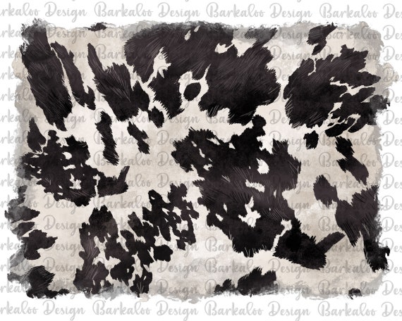 Black and White Cowhide Background Png Sublimation Design | Etsy