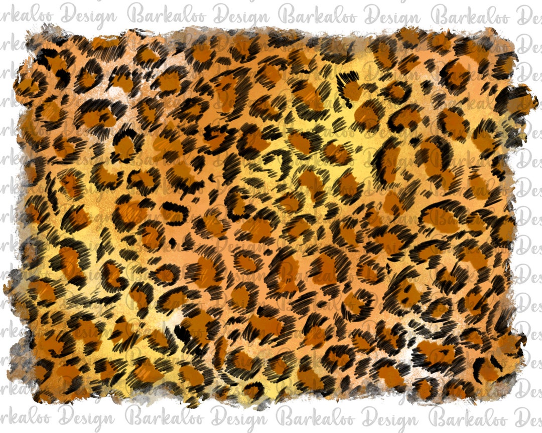 Western Leopard Background Png Sublimation Design, Yellow Leopad ...