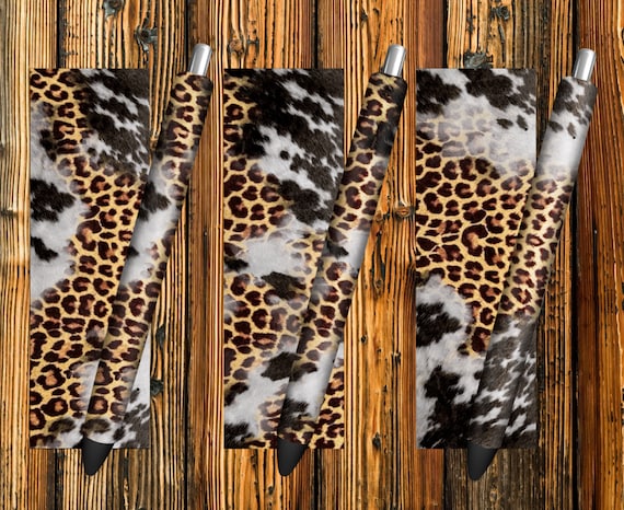 Leopard Cowhide Wrap PNG Sublimation Design Western Pen Wrap | Etsy