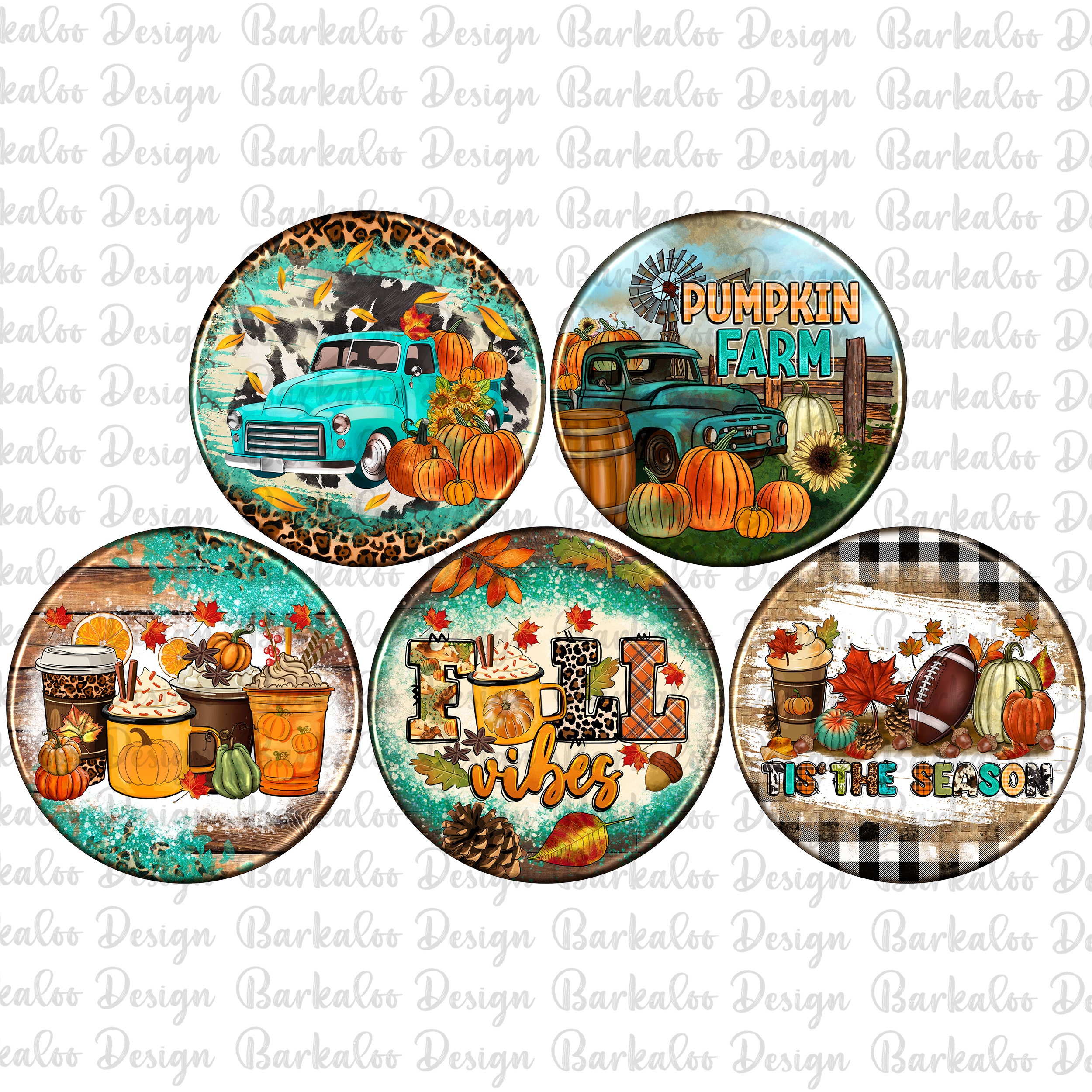 Fall Car Coaster Png Bundle Sublimation Design Download, Autumn Vibes ...