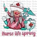 Nurse Life Spring Png Sublimation Design, Nurse Gnome Png, Nurse Png ...