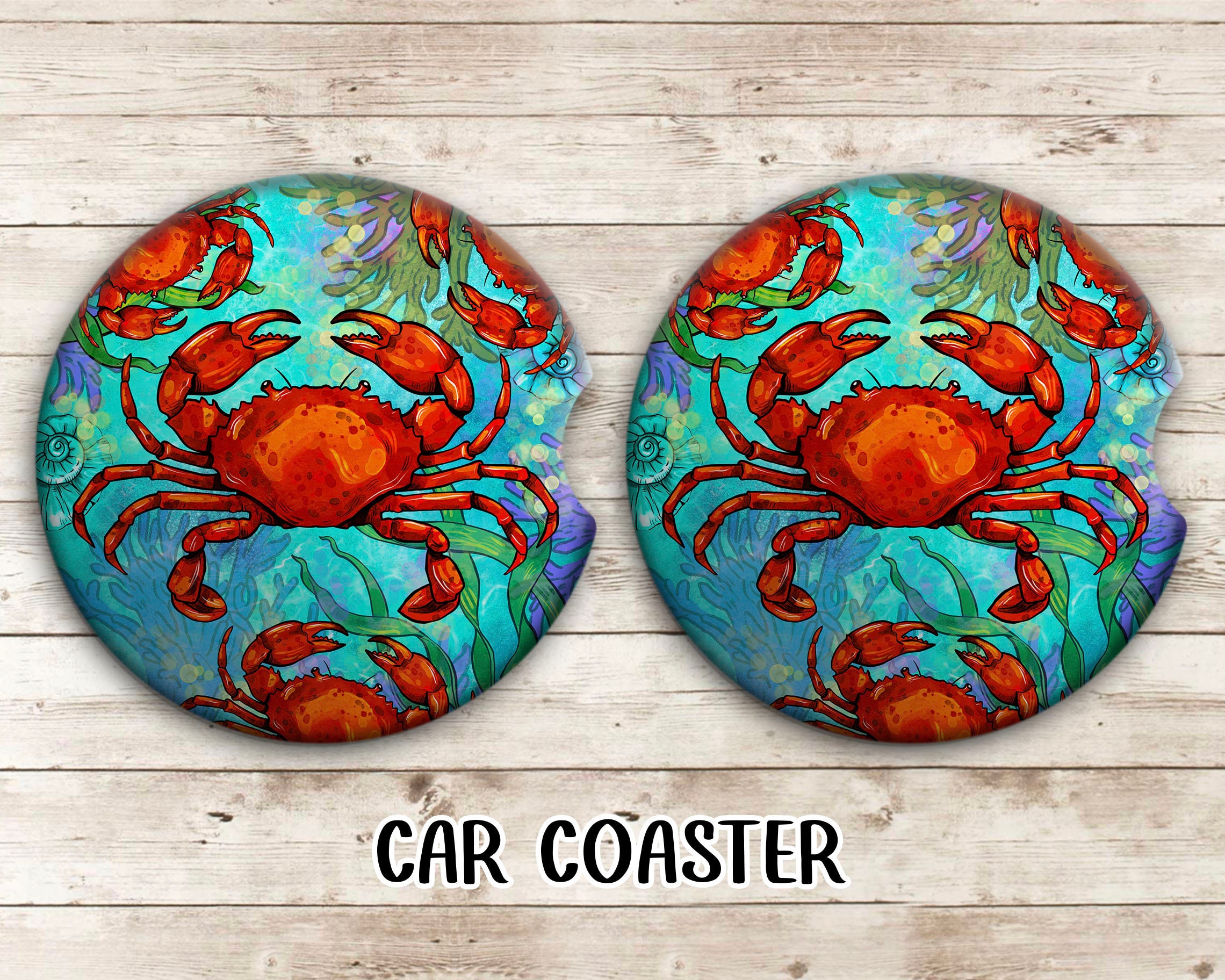 Red Crab Car Coaster Png Sublimation Design Red Crab | Etsy