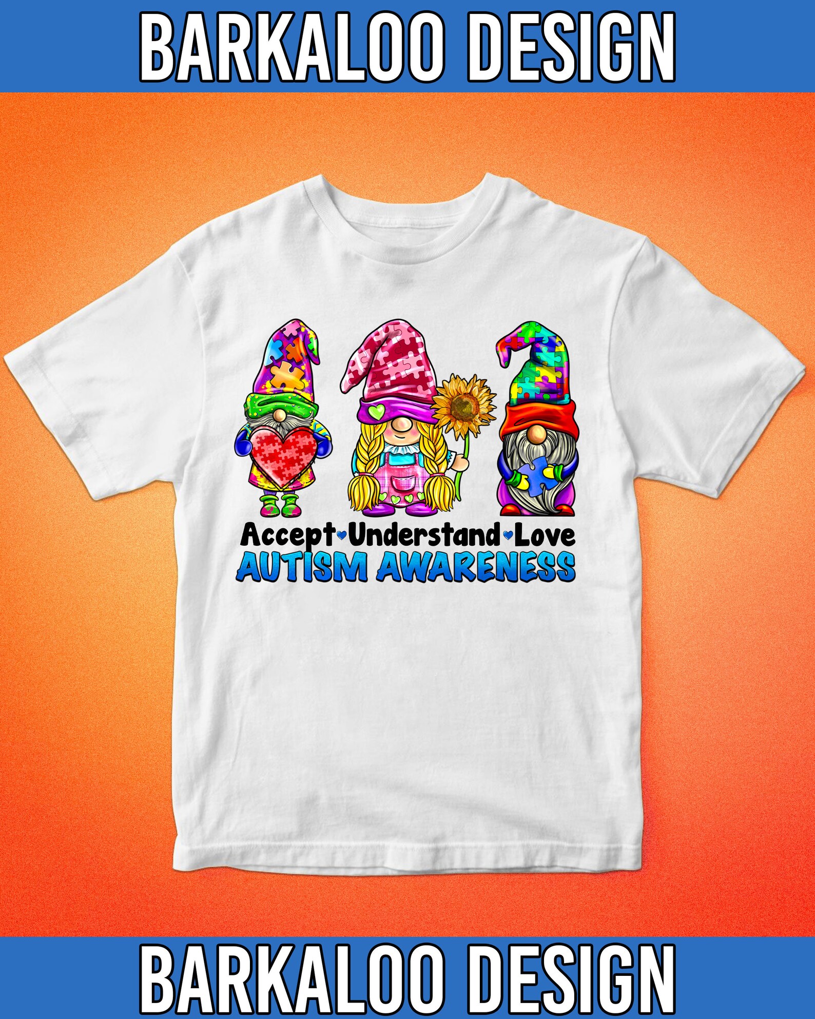Accept Understand Love Autism Awareness PNG Sublimation - Etsy