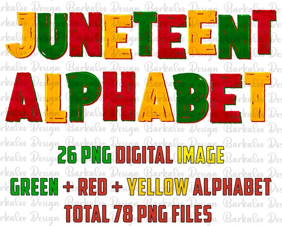 Juneteenth Alphabet Letters 78 Png Files Sublimation Design - Etsy Canada