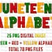 Juneteenth Alphabet Letters 78 Png Files Sublimation Design Bundle ...