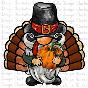 Thanksgiving Turkey Gnome Png Sublimation Design, Thanksgiving Png ...